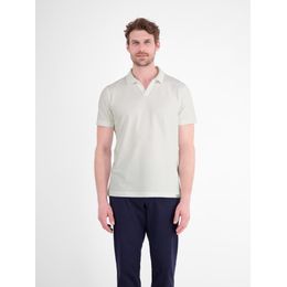 Lerros Herren Poloshirt "Modernes Poloshirt mit Jaquard-Muster und knopflosem Kragen", wei&szlig;, Gr. L, 100% Baumwolle, Shirts