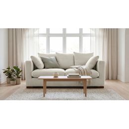 2-Sitzer OTTO HOME, B:175cm H:80cm T:113cm, beige, 100% PES, Sofas, "Coray", extra weich und kuschelig, F&uuml;llung mit Federn und Daunen