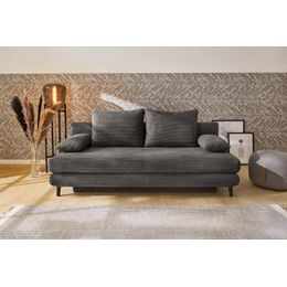 Jockenh&ouml;fer Schlafsofa, B:202cm T:99cm, grau, JOCKENH&Ouml;FER GRUPPE, Korpus: 100% Polyester;Kissen: 100% Polyester, Jugendzimmer, Sofas, "Per, B: 202 cm, Liegefl.