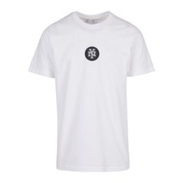 MisterTee Herren Kurzarmshirt "MisterTee Herren NY Patch Tee", wei&szlig;, Gr. XL, bedruckt, 100% Baumwolle, Shirts