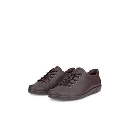 Ecco Damen Schn&uuml;rschuh "Ecco Soft 2.0", Gr. 37, braun, Leder, Schuhe, Freizeitschuh, Halbschuh, Schn&uuml;rschuh mit dezenter Logo Pr&auml;gung