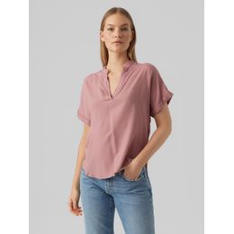 V&eacute;ro Moda VERO MODA Damen Shirtbluse "VMBEAUTY SS TOP GA NOOS", rosa, Gr. XS, unifarben, Web, Obermaterial: 100% Viskose, Blusen, Viskose, regular fit