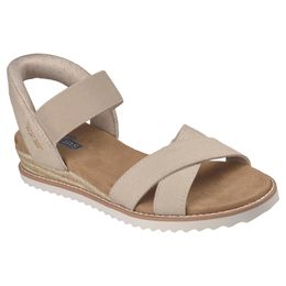 Skechers Damen Sandale "DESERT KISS-GOLDEN LILY", Gr. 36, beige, Textil, Basic, Schuhe, Sommerschuh, Urlaubsschuh, Sandalette mit Memory Foam