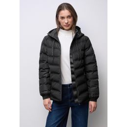 Street One Damen Steppjacke, schwarz, Gr. 46, unifarben, Stoff, Obermaterial: 100% Polyester. Futter: 100% Nylon. F&uuml;llung: 100% Polyester, Jacken,