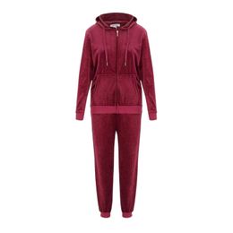 Miso - Trainingsanzug-Set f&uuml;r Damen, Velours (Fuchsie)