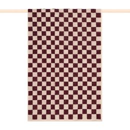 Strandtuch Pad, B:100cm L:180cm, braun, Frottee, Frottee, Handt&uuml;cher, "CHESS, 100x180 cm", Made in Europe, 100% Baumwolle, modernes Karo Design