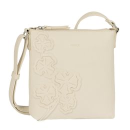 Gabor Damen Umh&auml;ngetasche "Jovita", beige, Polyurethan, bestickt, clean, unifarben, Taschen, mit verspielten 3D-Bl&uuml;ten auf weich genarbtem Lederimitat