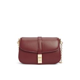 Tommy Hilfiger Damen Umh&auml;ngetasche "TH HERITAGE CHAIN CROSSOVER", rot, Lederimitat, Taschen, Damen Abendtasche, Schultertasche Handtasche mit