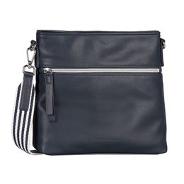 Tom Tailor Damen Umh&auml;ngetasche "Orla Stripe", blau, Polyurethan, clean, gepflegt, unifarben, Taschen, aus softem Kunstleder in modernem Look mit