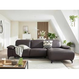 Ecksofa Musterring, B:280cm H:83cm T:180cm, braun, 100% Leder, Wohnzimmer, Sofas, "MR370 mit/ohne Relaxfunktion, verschiedene Unterfederungen zur