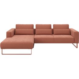 Ecksofa Musterring, B:292cm H:88cm T:185cm, braun, 85% Polyester, 15% Viskose, Wohnzimmer, Sofas, "JUSTB PM100, stilvoller Lounge-Komfort von