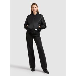 Khujo Damen Bomberjacke "KASIA", schwarz, Gr. L, unifarben, Twill, 100% Nylon, Jacken