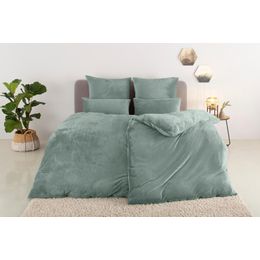 Bettw&auml;sche OTTO HOME, gr&uuml;n, Fleece, Obermaterial: 100% Polyester, Bettw&auml;sche, "Desner3, besonders weich im Griff, Cashmere-Touch", Bettw&auml;sche mit
