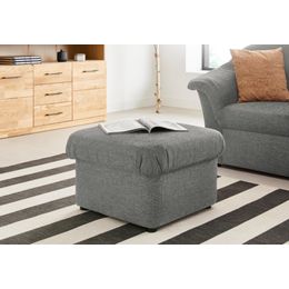 Hocker DOMO collection, B:60cm H:39cm T:60cm, grau, 100% Polyester, Wohnzimmer, Hocker, "Pegnitz"