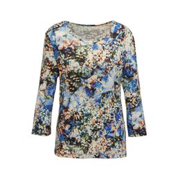 GOLDNER Damen Print-Shirt "Druckshirt mit Aquarell-Design", schwarz, Gr. 40, Obermaterial: 96% Viskose CV. 4% Elasthan EL., Shirts, Einzigartiger