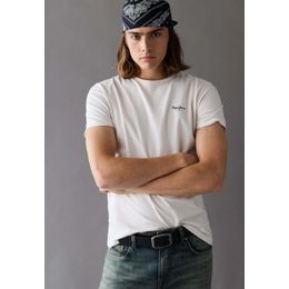 Pepe Jeans Herren T-Shirt "basic t-shirt ORIGINAL BASIC 3N", wei&szlig;, Gr. XL, 95% Baumwolle, 5% Elasthan, Shirts