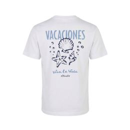 KLEINIGKEIT Herren T-Shirt "Kleinigkeit Big Vacaciones Shirt Boys"wei&szlig;, Gr. L, bedruckt, 100% Baumwolle, Shirts