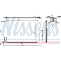 NISSENS Kondensator, Klimaanlage 941385 f&uuml;r ALFA ROMEO DODGE
