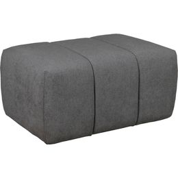Polsterhocker Home Affaire, B:75cm H:41cm T:76cm, grau, 100% Polyester, Hocker, "LYOTH Sitzhocker mit Steppung, Ma&szlig;e B/T/H: 76/76/41 cm", passend zur