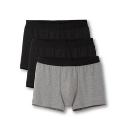 Calida Herren Boxershorts "Natural Benefit", Gr. L, blau, Single Jersey, Obermaterial: 95% Baumwolle, 5% Elasthan, gemustert, Unterhosen, Single