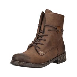 Rieker Damen Schn&uuml;rstiefelette "Rieker Stiefelette Lederimitat", Gr. 36, braun, Lederimitat, Schuhe