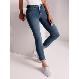 Damen 5-Pocket-Jeans, blau, Gr. 36, CREATION L PREMIUM, unifarben, 56% Baumwolle, 33% Modal, 8% Elastomultiester, 3% Elasthan, Jeans