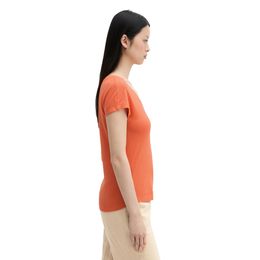 Marc O'Polo MARC O'POLO Damen T-Shirt "aus Organic Cotton"warm orange, Basic, Gr. M, unifarben, Obermaterial: 100% Baumwolle, Shirts