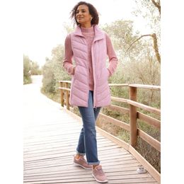 Casual Looks Damen Longweste, rosa, Gr. 36, unifarben, 100% Polyester, Wattierung:100% Polyester, Westen