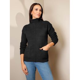Heine Damen Rollkragenpullover "Rollkragen-Pullover", schwarz, Gr. 38, unifarben, 68% Polyacryl, 28% Polyester, 4% Elasthan, Pullover