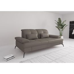 Sit & More 2,5-Sitzer SIT & MORE, B:202cm H:90cm T:122cm, braun, Sofas, "Amica, inkl. Sitztiefenverstellung und Armteilverstellung", wahlweise mit