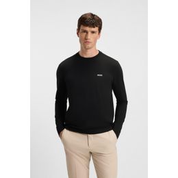 BOSS Green Herren Langarmshirt "Tee Long Regular Fit", schwarz, Gr. M, unifarben, Single Jersey, Obermaterial: 95% Baumwolle, 5% Elasthan, Shirts,