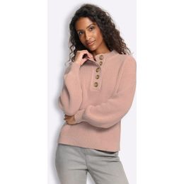 Heine Damen Strickpullover "Pullover", rosa, Gr. 50, unifarben, 100% Baumwolle, Pullover