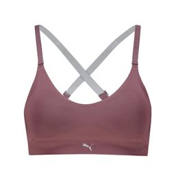 Puma Damen Sport-Bustier "Puma WOMEN 3D KNIT SPORT TRIANGLE TOP 1P", Gr. L, lila, Feinstrick, Obermaterial: 89% Polyamid, 11% Elasthan, BHs, wendbare
