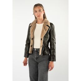 Mauritius Damen Lederjacke "MWIcelyn", braun, Gr. M, unifarben, Obermaterial: 100% Schafsleder. Futter: 100% Baumwolle. &Auml;rmelfutter: 100% Polyester,