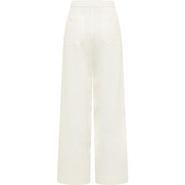 Mustang Damen 5-Pocket-Hose "Damen Style Lacey", wei&szlig;, Gr. 42, unifarben, Web, 70% Viskose, 30% Leinen, Hosen