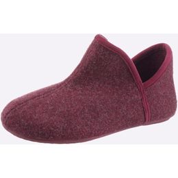 Damen Hausschuh, Gr. 37, rot, Filz, Schuhe