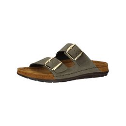 Rohde Damen Pantolette "Rohde Pantoletten Nubukleder", Gr. 43, grau, Nubukleder, Schuhe