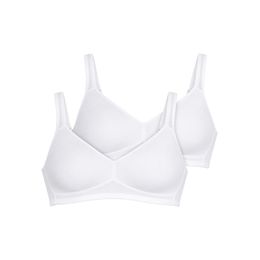 Nina von C. Damen Soft-BH "2er Pack Soft BH Secret Soft & Shape", Gr. 80, wei&szlig;, Obermaterial: 85% Polyamid PA. 15% Elasthan EL., BHs