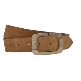 AnnaMatoni Damen Lederg&uuml;rtel "AnnaMatoni Damen Lederg&uuml;rtel in hochwertigem Velour Leder 3,5cm", braun, Gr. 130, 100% Leder, G&uuml;rtel