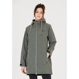 WEATHER REPORT Damen Softshelljacke "Lilan", grau, Gr. 40, unifarben, 96% Polyester, 4% Elasthan, Jacken, mit langem Schnitt und wasserdichter