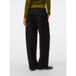 V&eacute;ro Moda VERO MODA Damen Anzughose "VMSOFIA MW BARREL PANT NOOS", schwarz, Gr. XL, unifarben, Web, Obermaterial: 62% Polyester, 31% Baumwolle, 7% Elasthan,