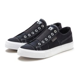 ELBSAND Damen Sneaker "Halbschuh, Slipper, Freizeitschuh, Stoffschuhe, Textilschuhe", Gr. 37, schwarz, Obermaterial: 100% Textilmaterial. Decksohle: