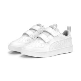 Puma Kinder Sneaker "Puma Rickie V Sneakers Kinder", Gr. 33, wei&szlig;, Obermaterial: Synthetik, Textil, Leder. Futter: Textil. Innensohle: Textil.