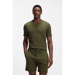 BOSS Herren Pyjamaoberteil "Waffle T-Shirt", Gr. XXL, gr&uuml;n, Obermaterial: 60% Baumwolle, 40% Polyester, Shirts