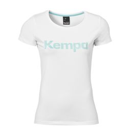 Kempa Damen T-Shirt "Shirt GRAPHIC T-SHIRT WOMEN", wei&szlig;, Gr. M, Obermaterial: 95% Baumwolle CO. 5% Elasthan EL., Shirts
