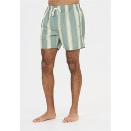 NOU Herren Badeshorts "Enrique", gr&uuml;n, Gr. M, gestreift, 100% Polyester, Badehosen, mit Quick Dry-Funktion