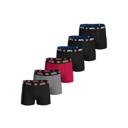 NFL Herren Boxershorts "Boxershort NFL 6pk Boxers 6er Pack", Gr. M, bunt, Obermaterial: 95% Baumwolle CO. 5% Elasthan EL., Unterhosen