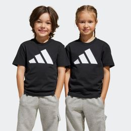 M&auml;dchen T-Shirt "LK BL TEE 160", schwarz, Gr. 122, adidas Sportswear, Obermaterial: 100% Baumwolle, Shirts, sportlicher Stil, Kurzarm, aus Baumwolle