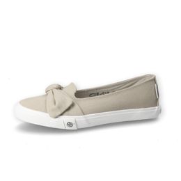 Damen Ballerina, Dockers by Gerli, Gr. 39, grau, Textil, unifarben, Schuhe, Freizeitschuh mit auff&auml;lliger Schleife