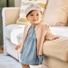 MaxiMo M&auml;dchen Sommerkleid, Gr. 62, blau, Denim/Jeans, Obermaterial: 100% Baumwolle, Kleider, Denim-Optik, R&uuml;schen&auml;rmel, Holzkn&ouml;pfe, Blau